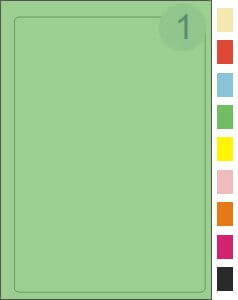 1 Across x 1 Down (190 X 275mm) for Coloured Labels On Sheets